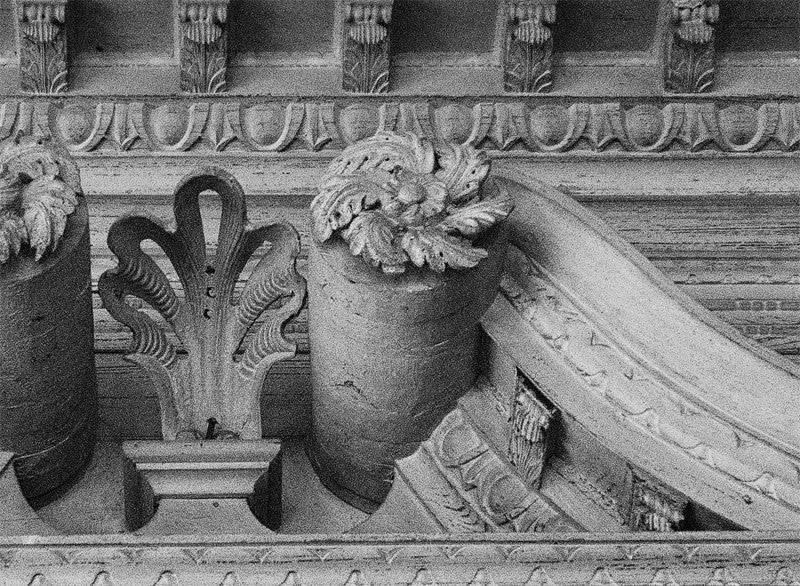 Drayton Hall Ornate Interior Woodwork and Plaster B&W Photograph ...
